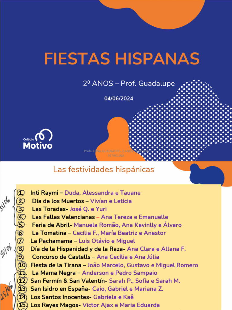 Fiestas Hispánicas: Celebraciones Clave | PDF