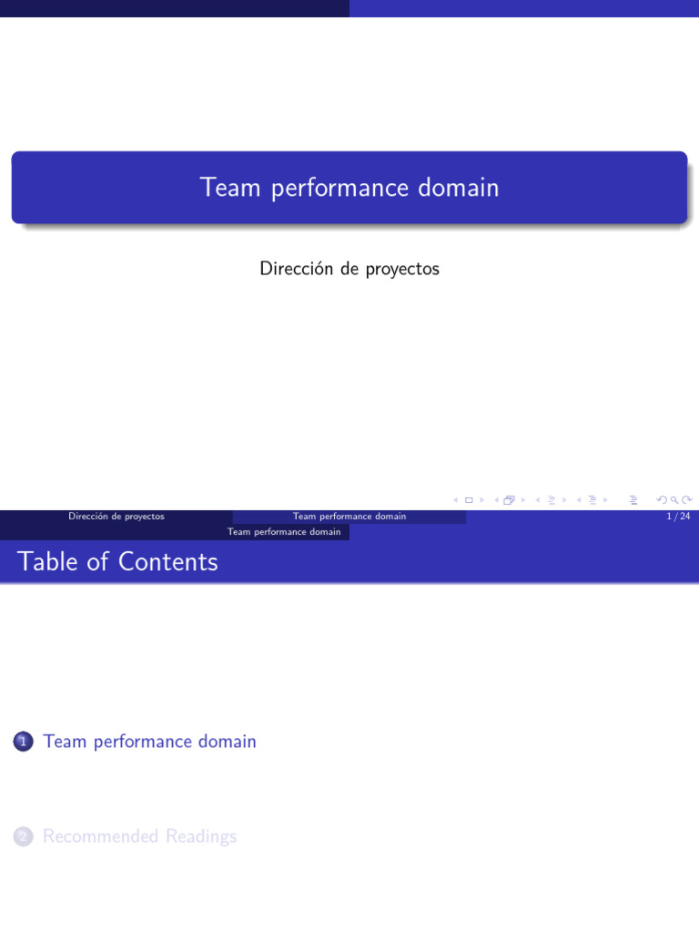7. Team_performance_domain | PDF | Leadership | Critical Thinking