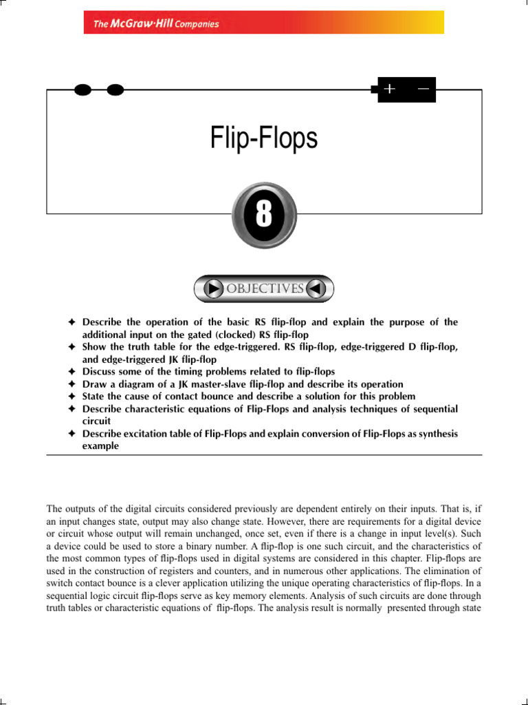 Digital Principles & Applications ---- (Chapter 8. Flip-Flops) | PDF ...