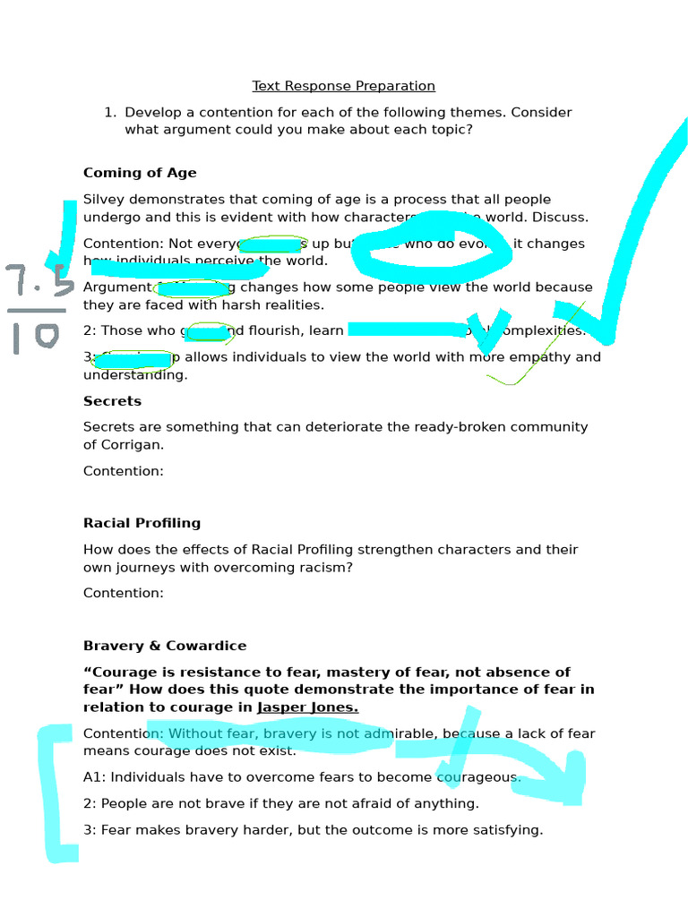 Text Response Preparation | PDF | Courage | Social Psychology