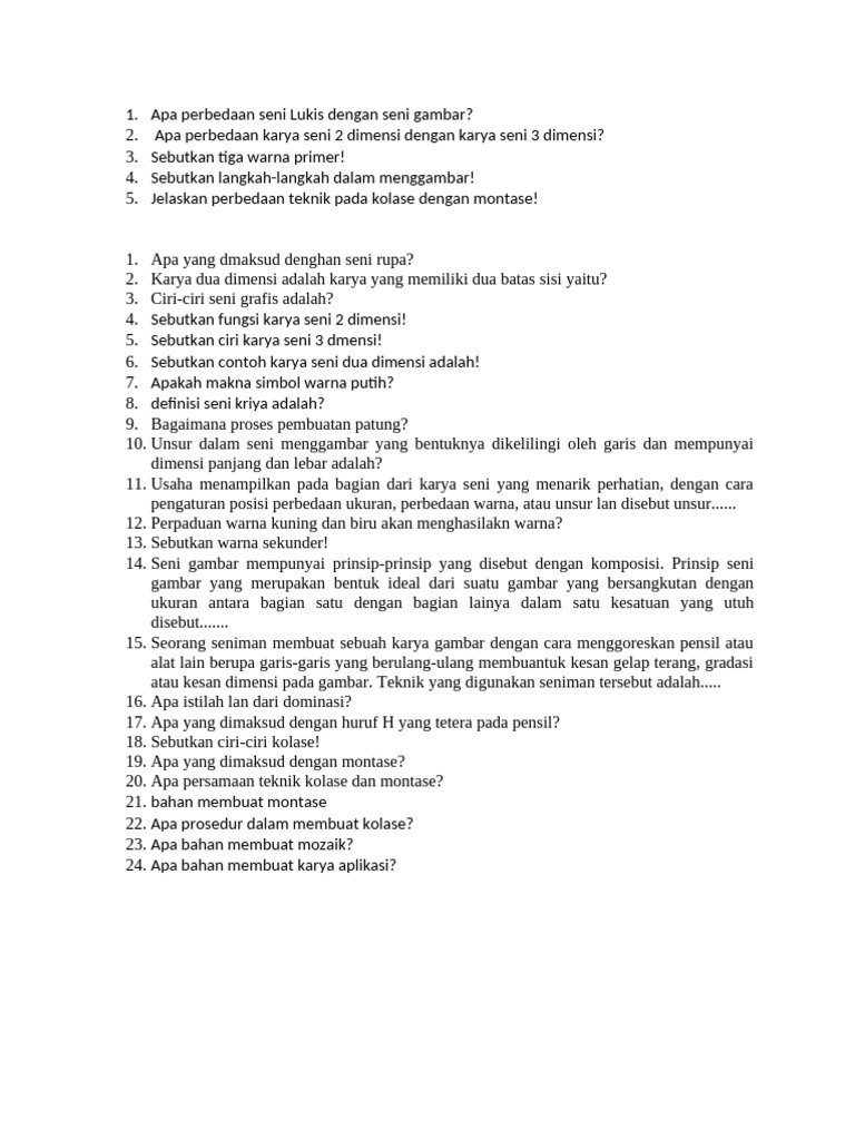 Latihan Soal SBDP | PDF