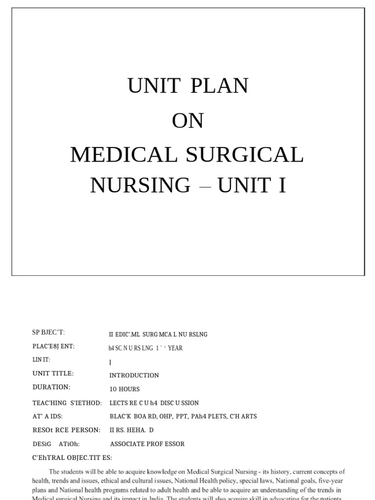 unit plan | PDF | Public Services | Health Sciences