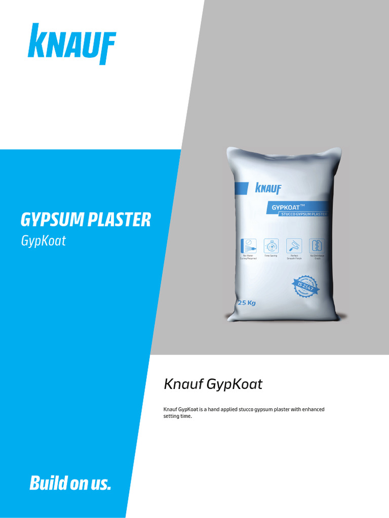 Knauf GypKoat Gypsum Plaster Overview | PDF | Plaster | Building ...