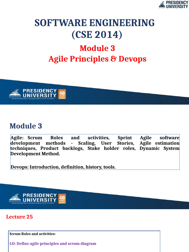 Cse2014 Se Module - 3 | PDF | Scrum (Software Development) | Agile ...