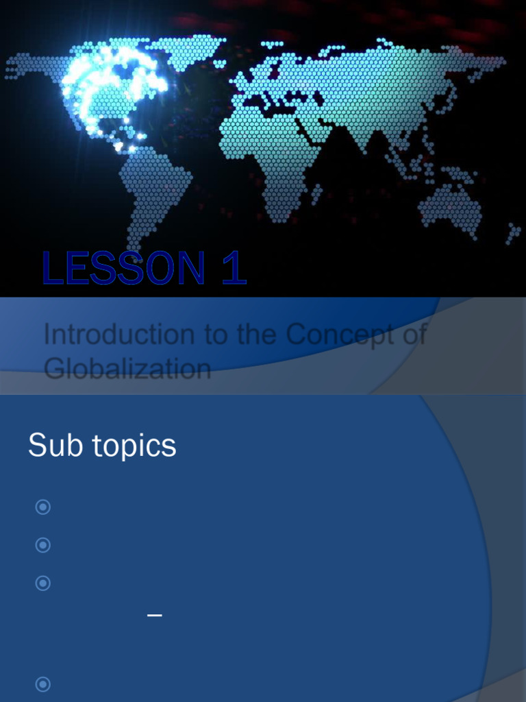 TWCW1 Lesson 1 Introductionto Globalization | PDF | Globalization | Political Science
