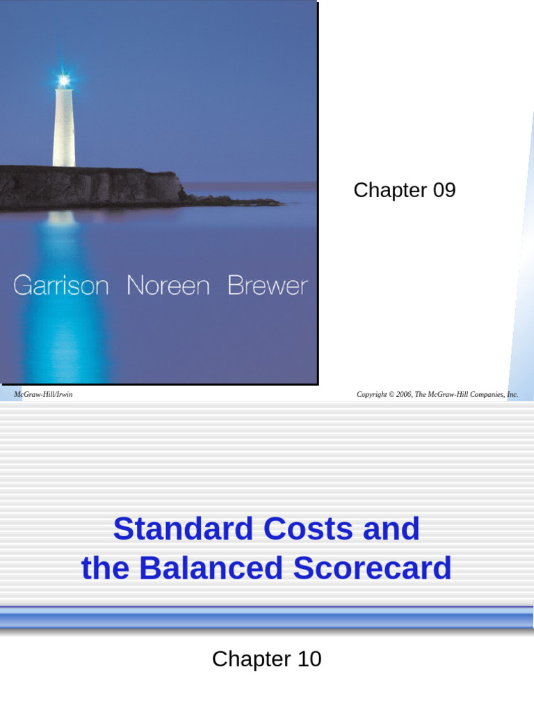 Standard Costs & The Balanced Scorecard | PDF | Cost | Prices