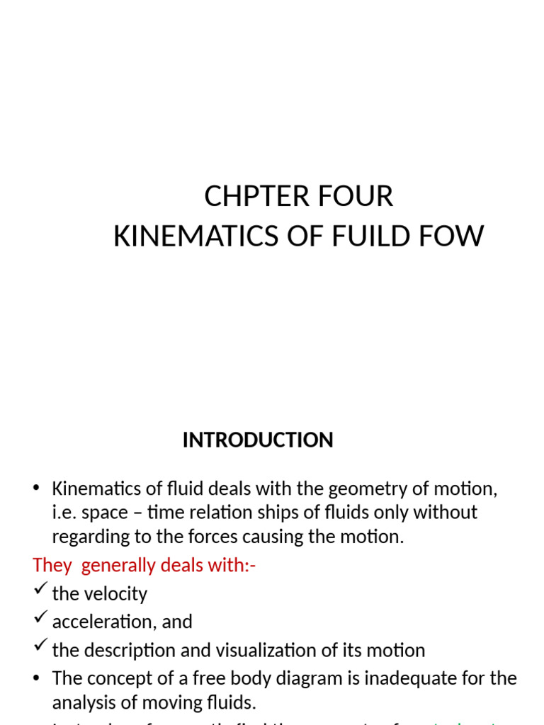 HYDRAULICS ONE ch4 | PDF | Fluid Dynamics | Reynolds Number