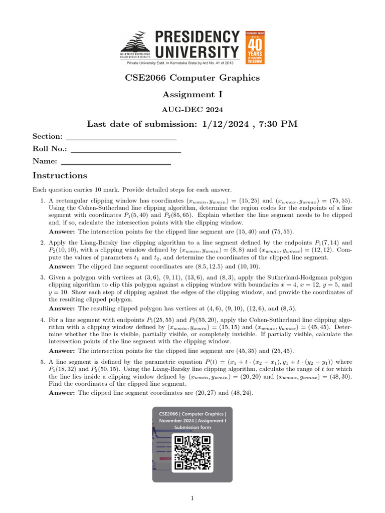 CSE2066 Assignment I 241206 181457 | PDF | Polygon | Applied Mathematics