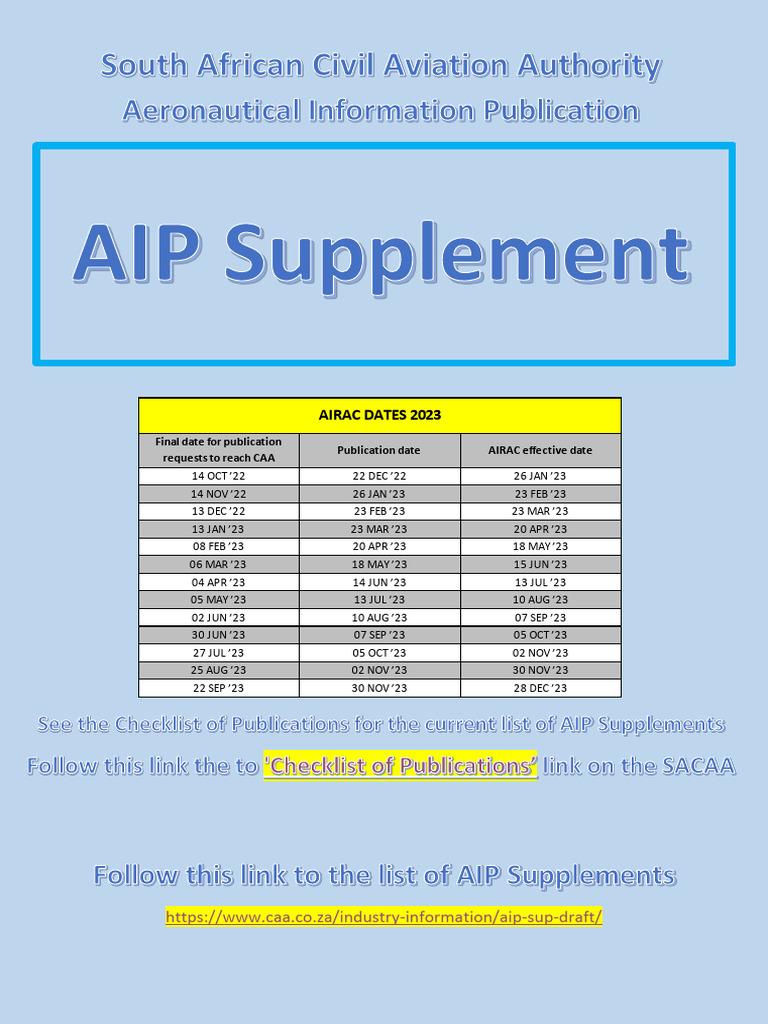 AIP Supplement | PDF