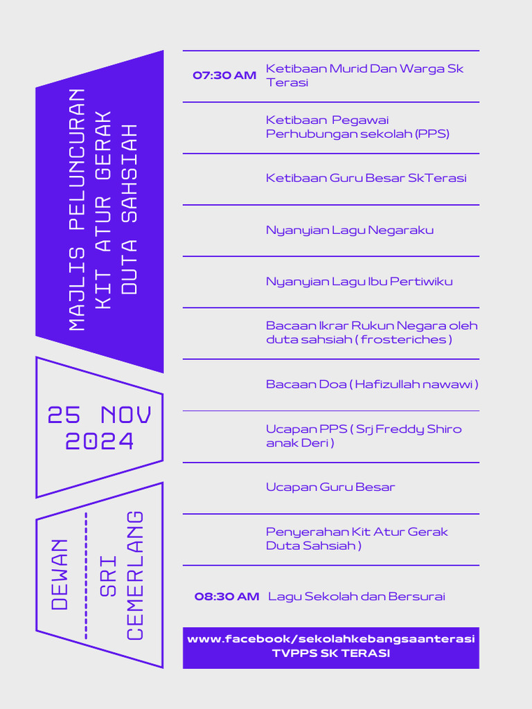 Blue Gray Modern Event Program Poster | PDF