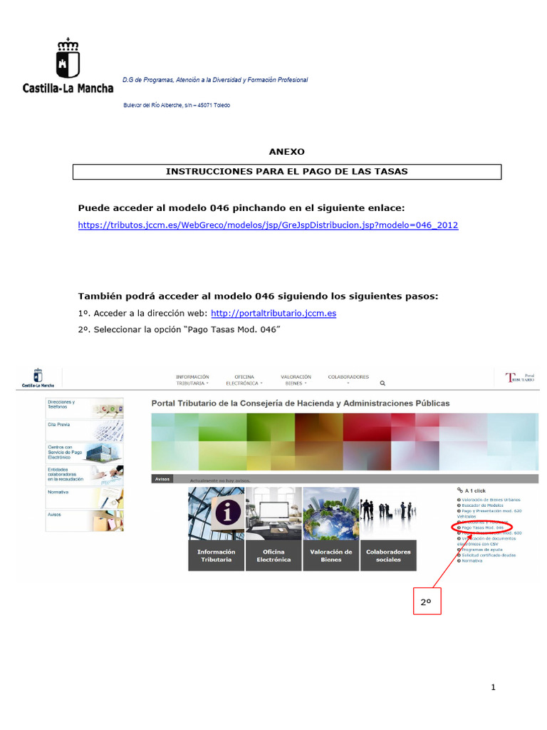 Anexo Instrucciones pago de tasas | PDF | Desarrollo profesional