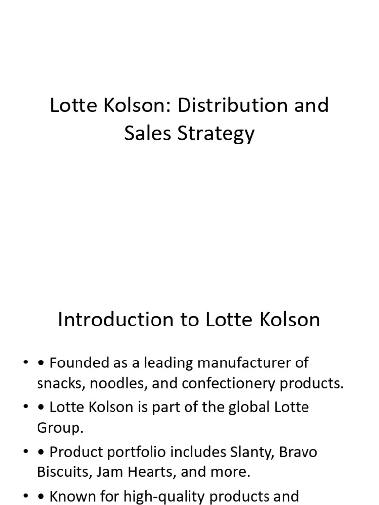 Lotte Kolson's Sales and Distribution Strategy | PDF