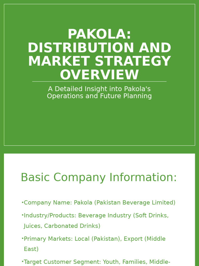 Pakola Distribution Strategy Presentation | PDF