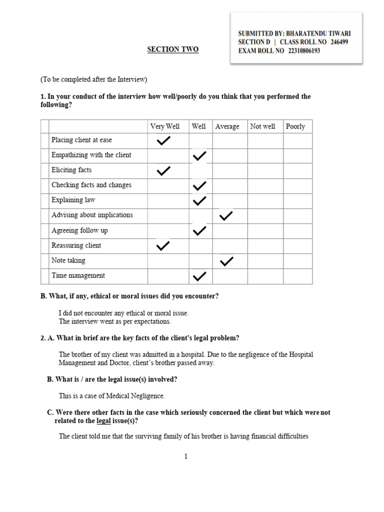 Questionnaire submit | PDF | Empathy | Negligence