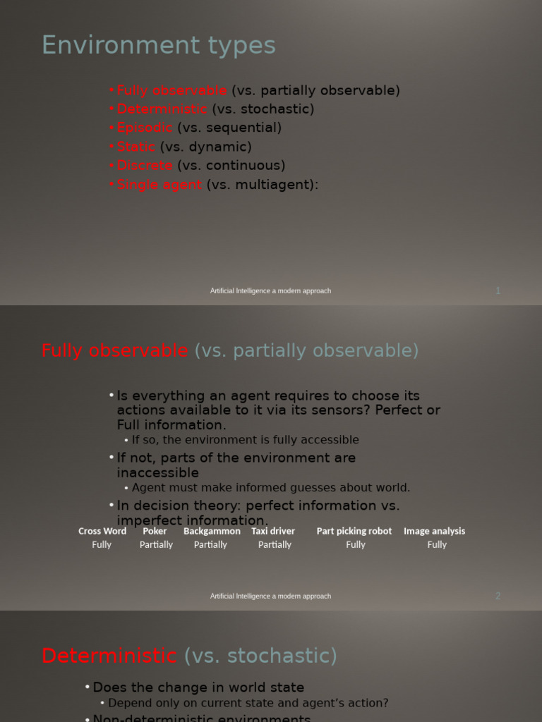 2.3 Environment Types | PDF | Artificial Intelligence | Intelligence ...