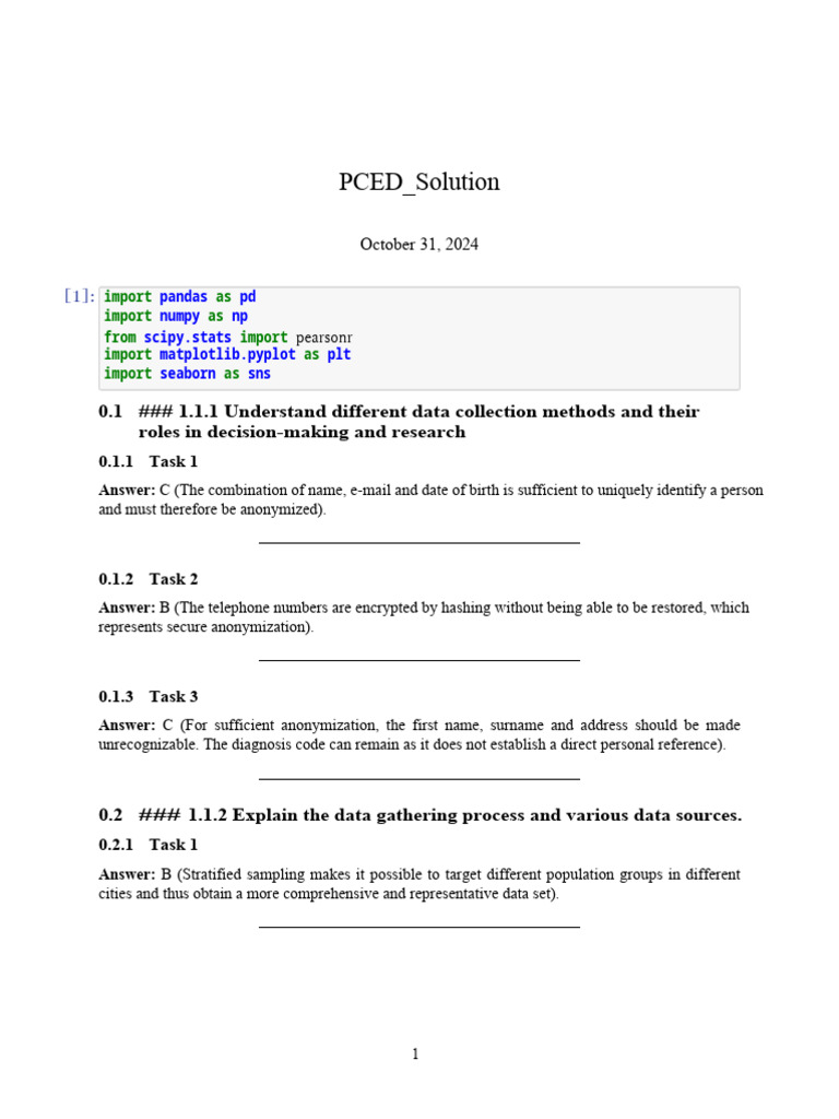 PCED_Lösung en | PDF | Databases | Regression Analysis