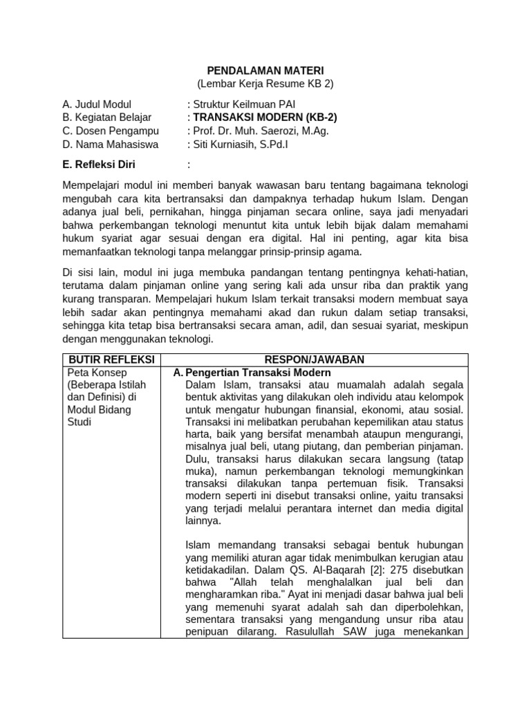 RESUME KB 2 PAI KONTEMPORER | PDF