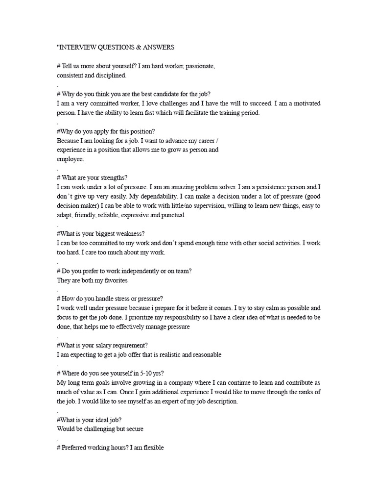 Interview Quest | PDF