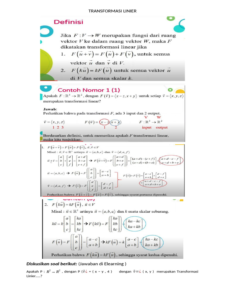Transformasi Linier | PDF