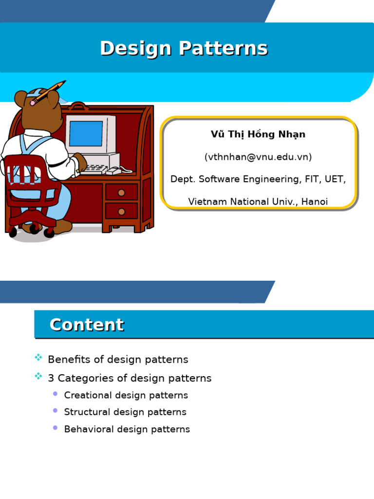 Lec12 Pattern Design Pdf Class Computer Programming Method Computer Programming