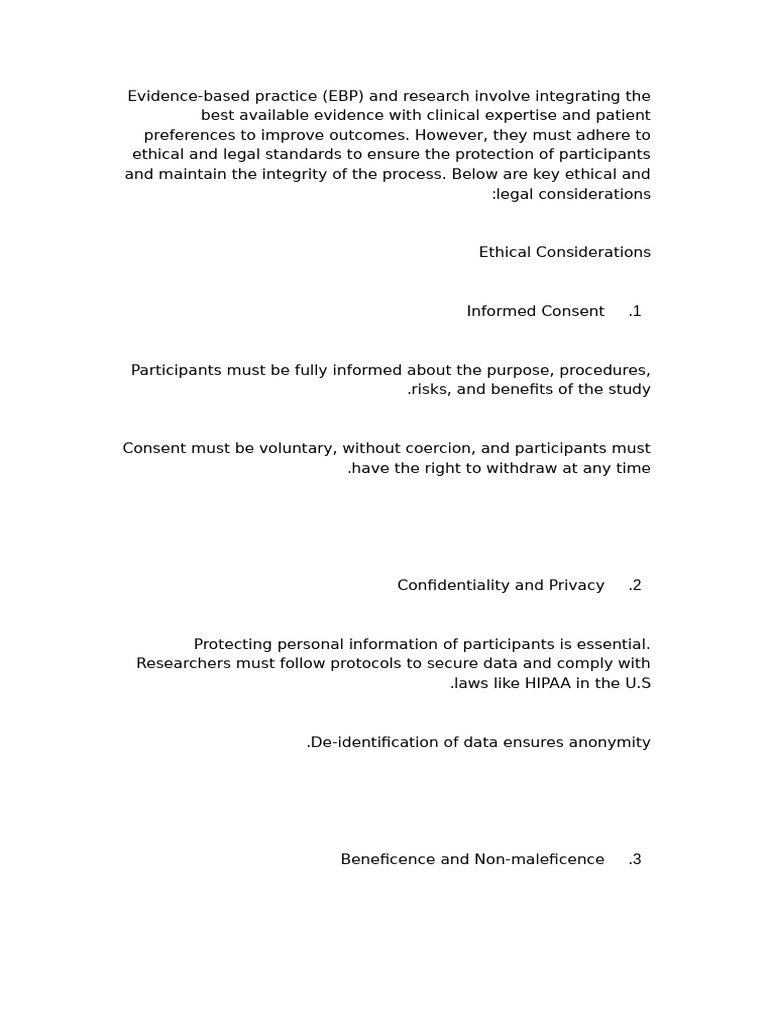 بحث EBP | PDF | Institutional Review Board | Health Care