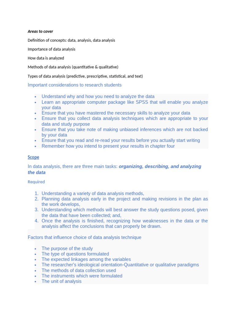 Data Analysis Guide for Grad Students | PDF | Qualitative Research ...