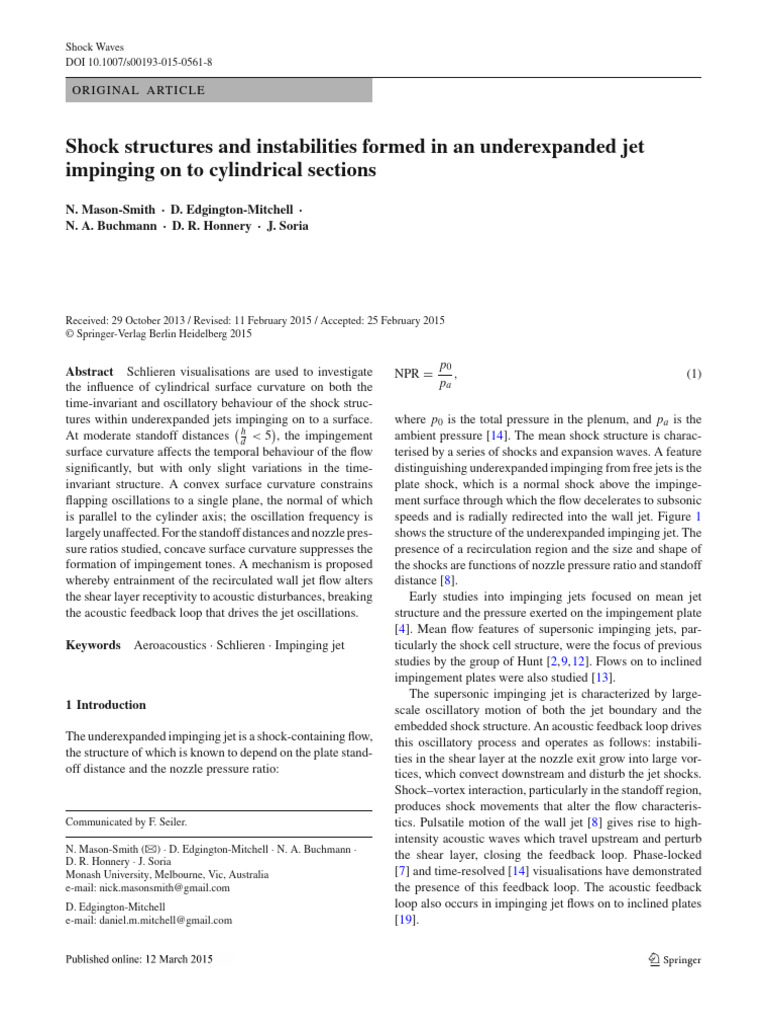 2015 Shock Structures and Instabilities Formed in An Underexpanded ...