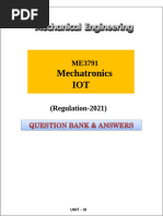 ME3791 - MECHATRONICS AND IoT | PDF | Embedded System | Mechatronics