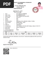 KU A Unit Admit Card | PDF