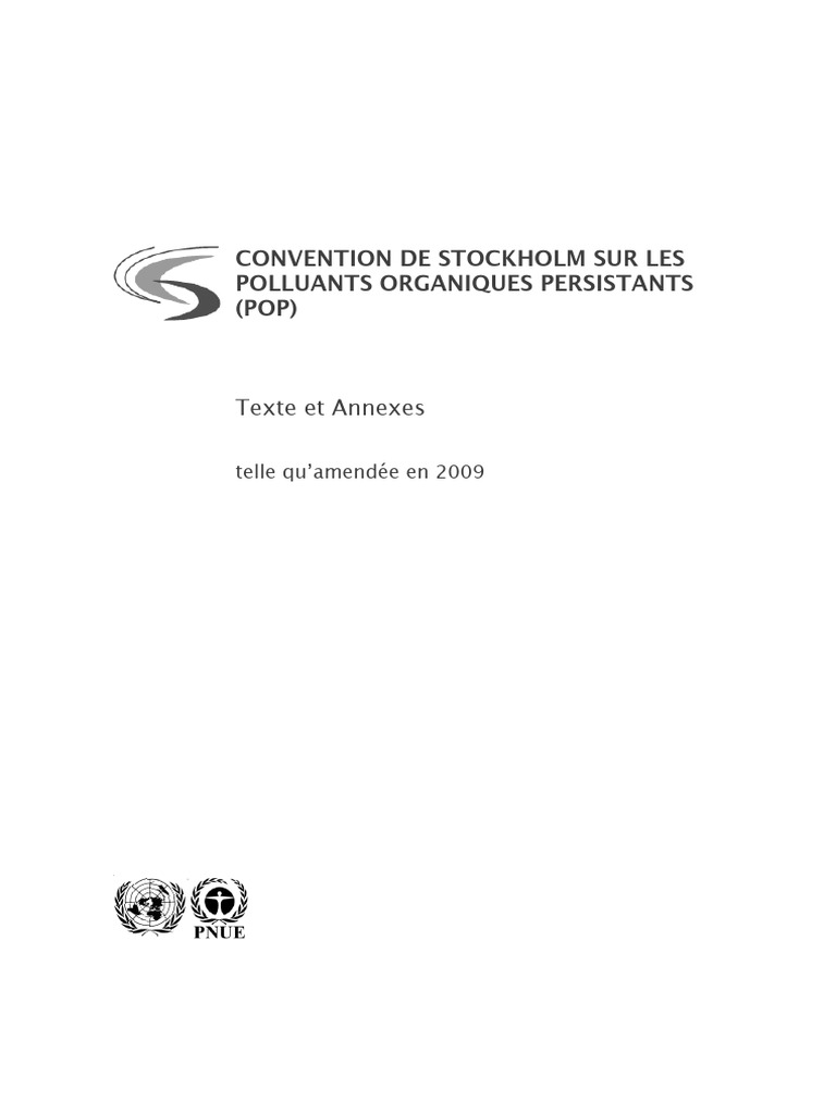 Convention de Stockholm sur les POP 2009 | PDF | la pollution | Déchets
