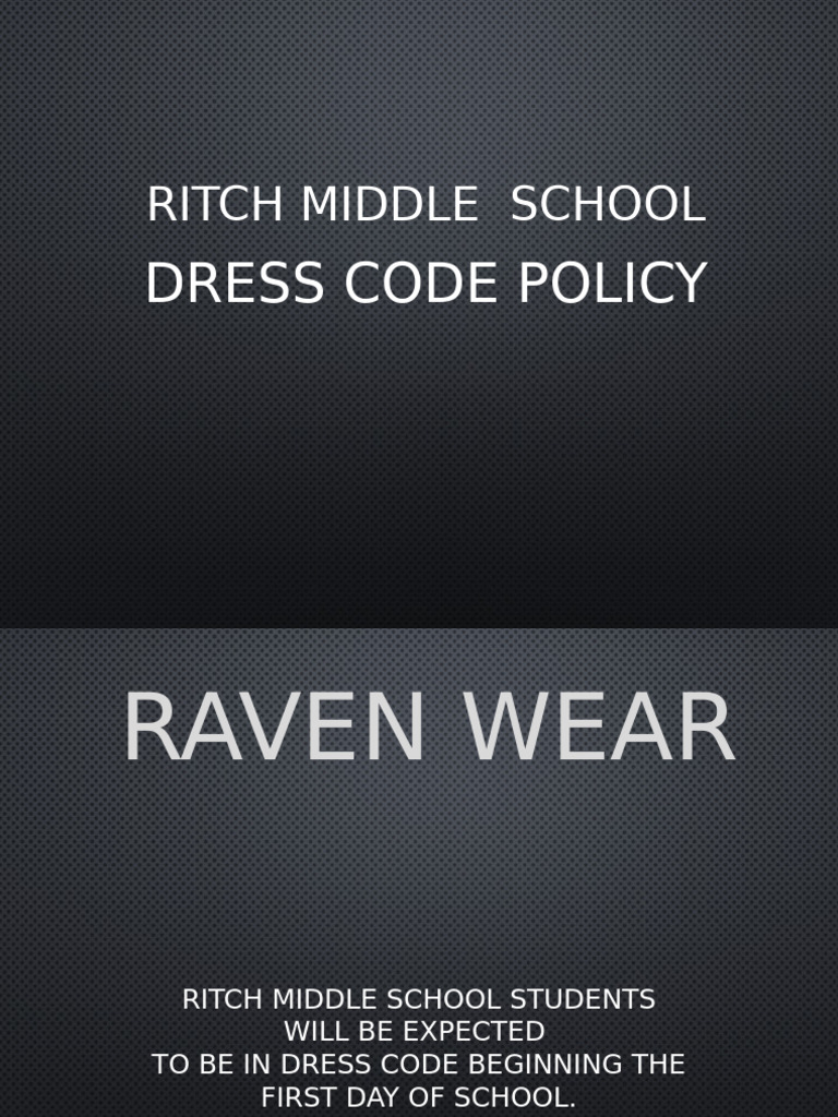 Ritch Middle School Dress Code Policy | PDF | Dress | Blouse