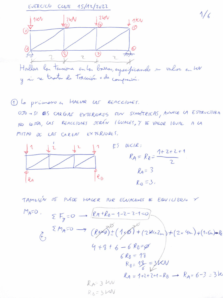EJEMPLO ESTRUCTURA TRIANGULAR A Mano | PDF