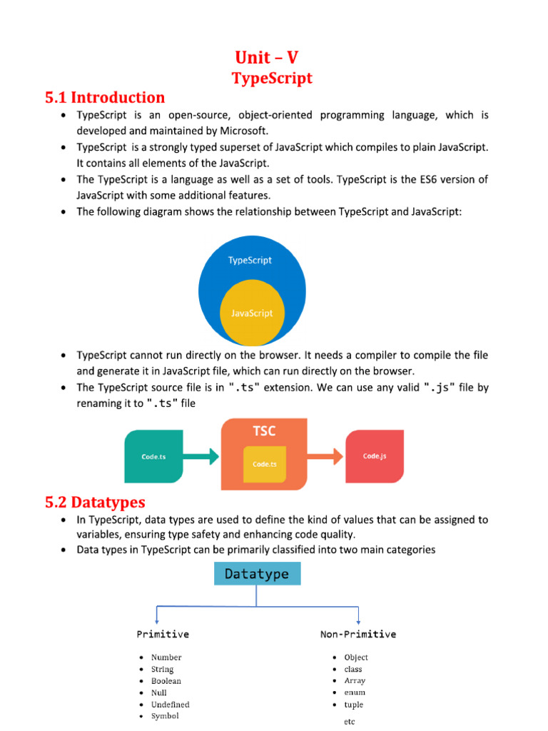 Unit - V TypeScript (1) | PDF Unit - V TypeScript (1) | PDF