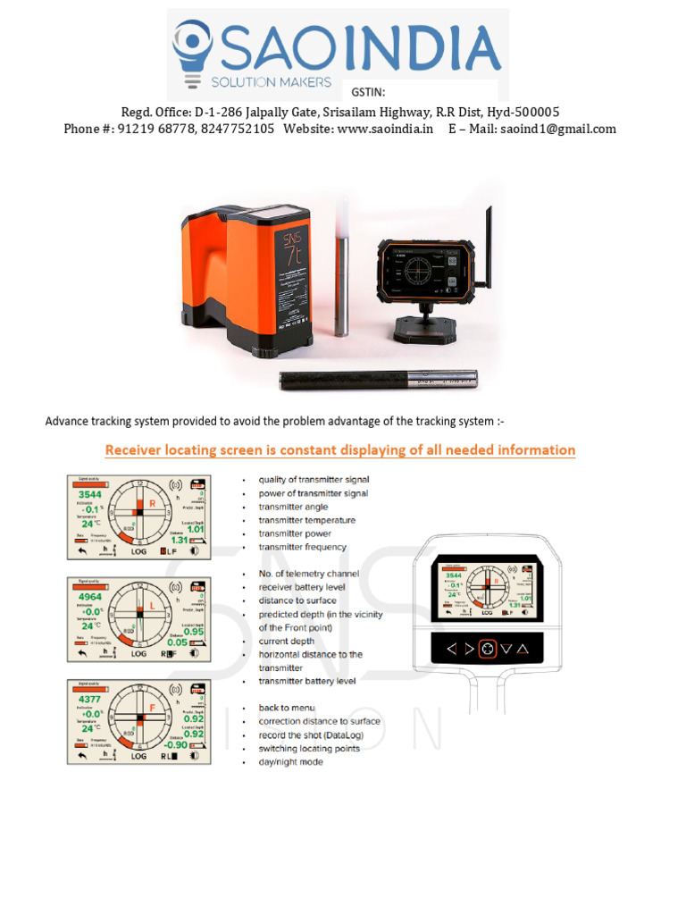 SAO Advance tracking system for HDD em | PDF | Transmitter | Telemetry