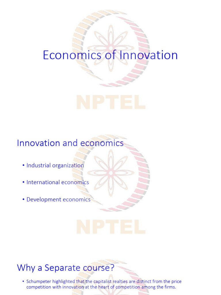 Economics of Innovation | PDF | Innovation | Entrepreneurship