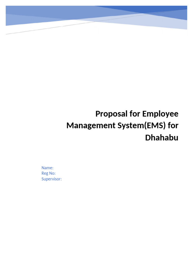 Dhahabu Employee Management System Proposal | PDF | Software Testing ...