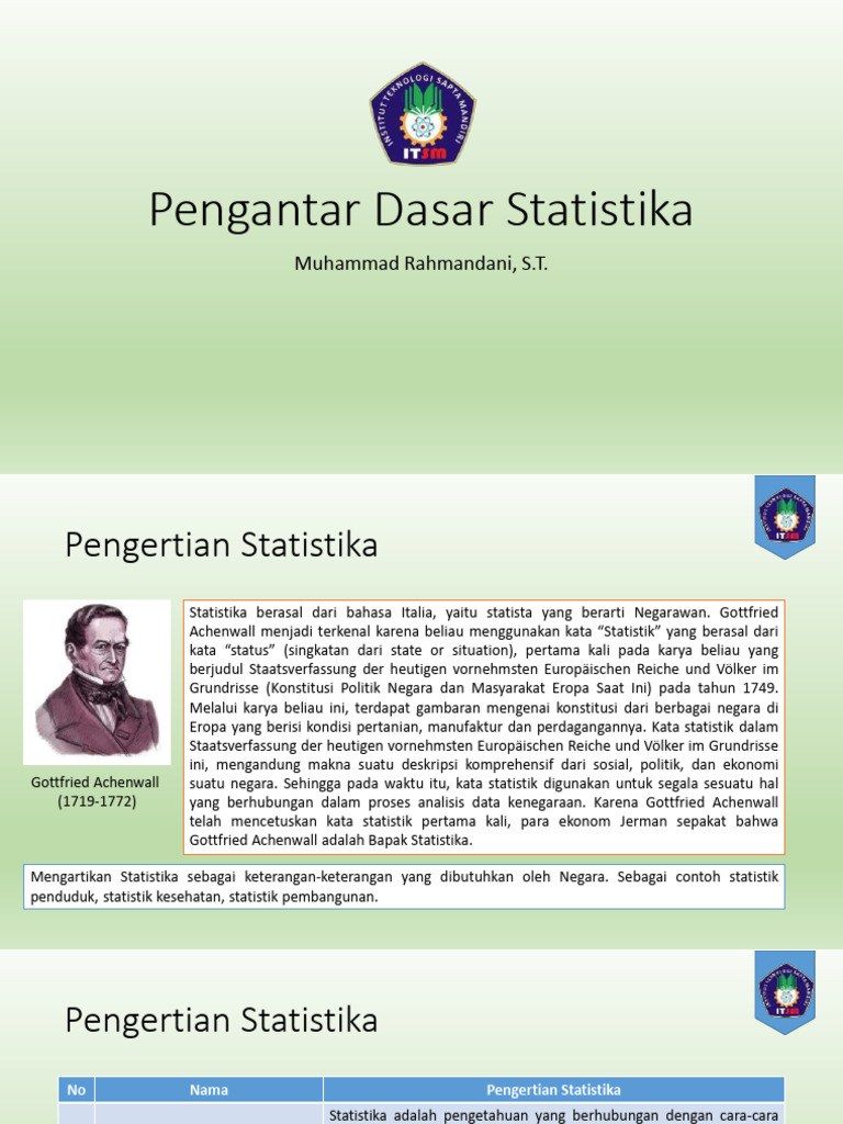 Pengantar Dasar Statistika | PDF