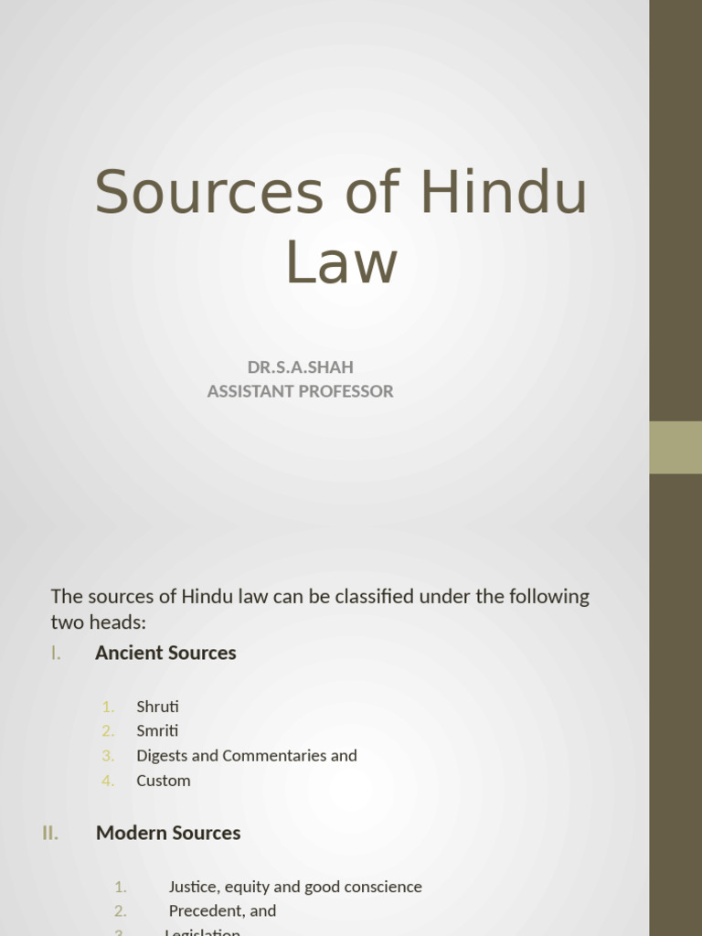 Sources of Hindu Law2072 | PDF | Vedas | Precedent