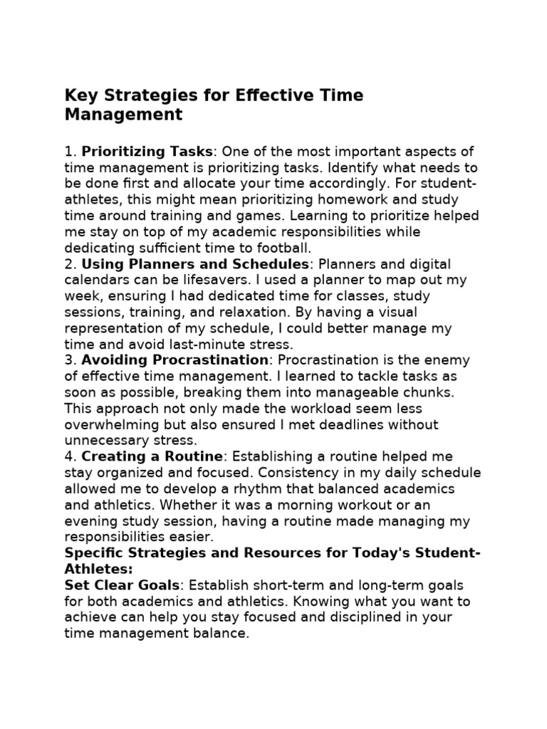 Key Strategies For Effective Time Management | PDF | Mindset | Disciplines