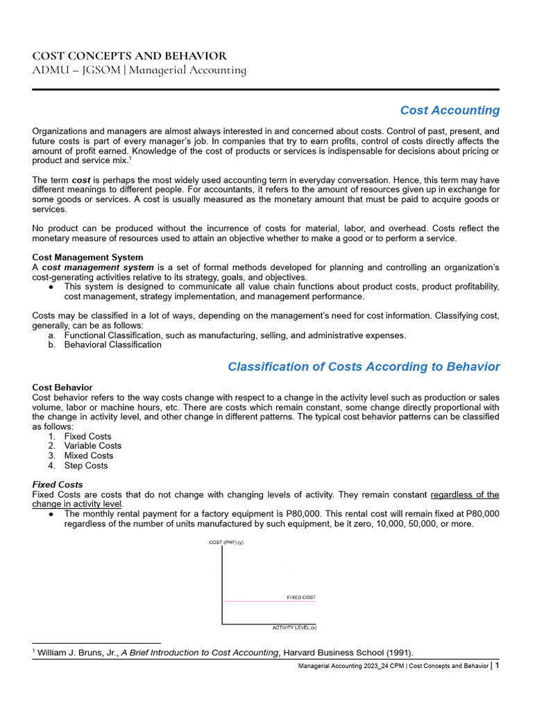 Understanding Cost Behavior in Accounting | PDF | Linear Regression ...