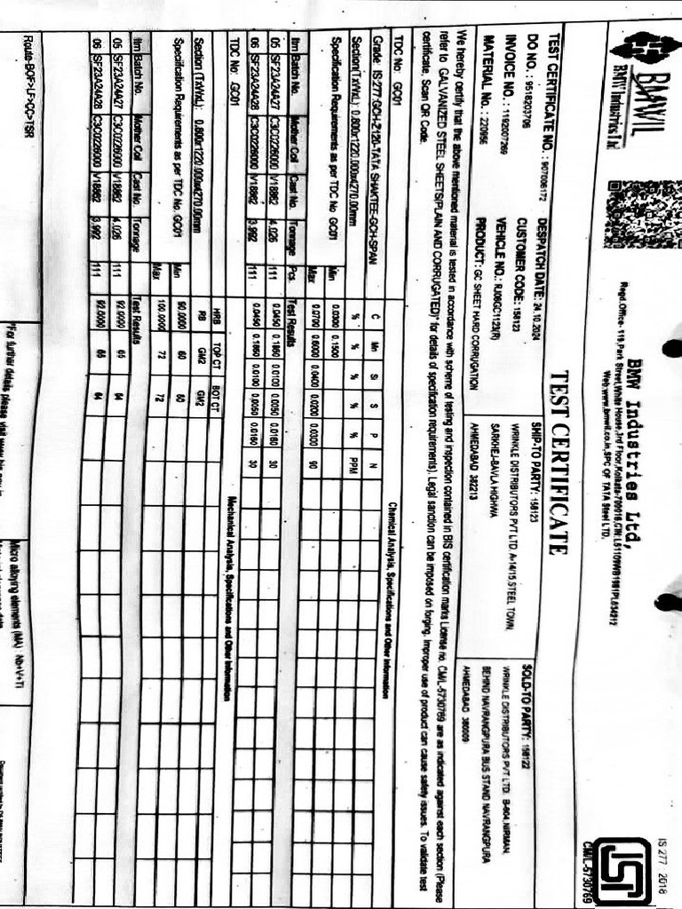 2024-10-29 MTC GC Sheets 0.6-0.8 MM | PDF
