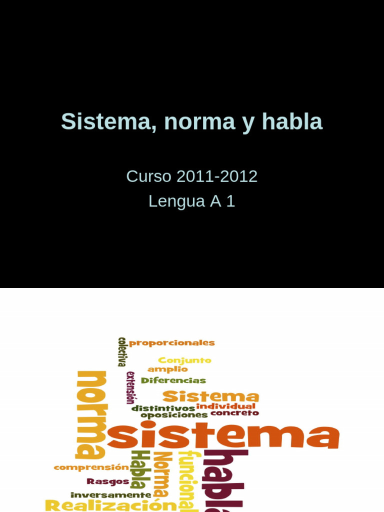 Sistema Norma y Habla | PDF