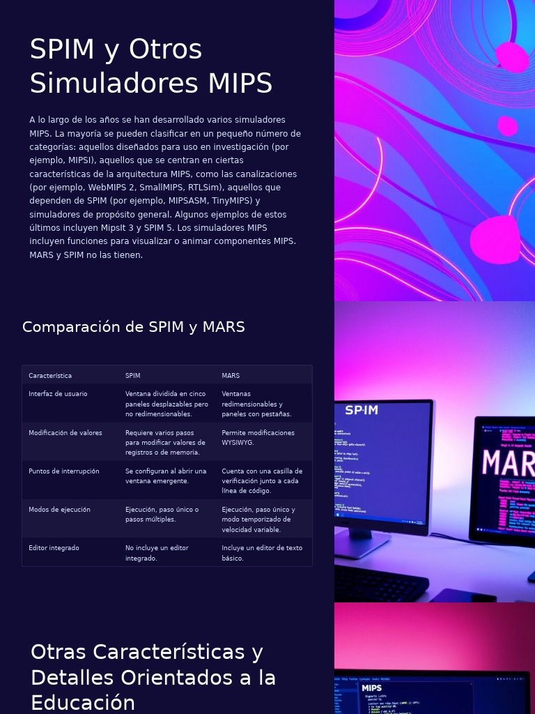 SPIM y Otros Simuladores MIPS | PDF | Programación de computadoras | Ingeniería de software