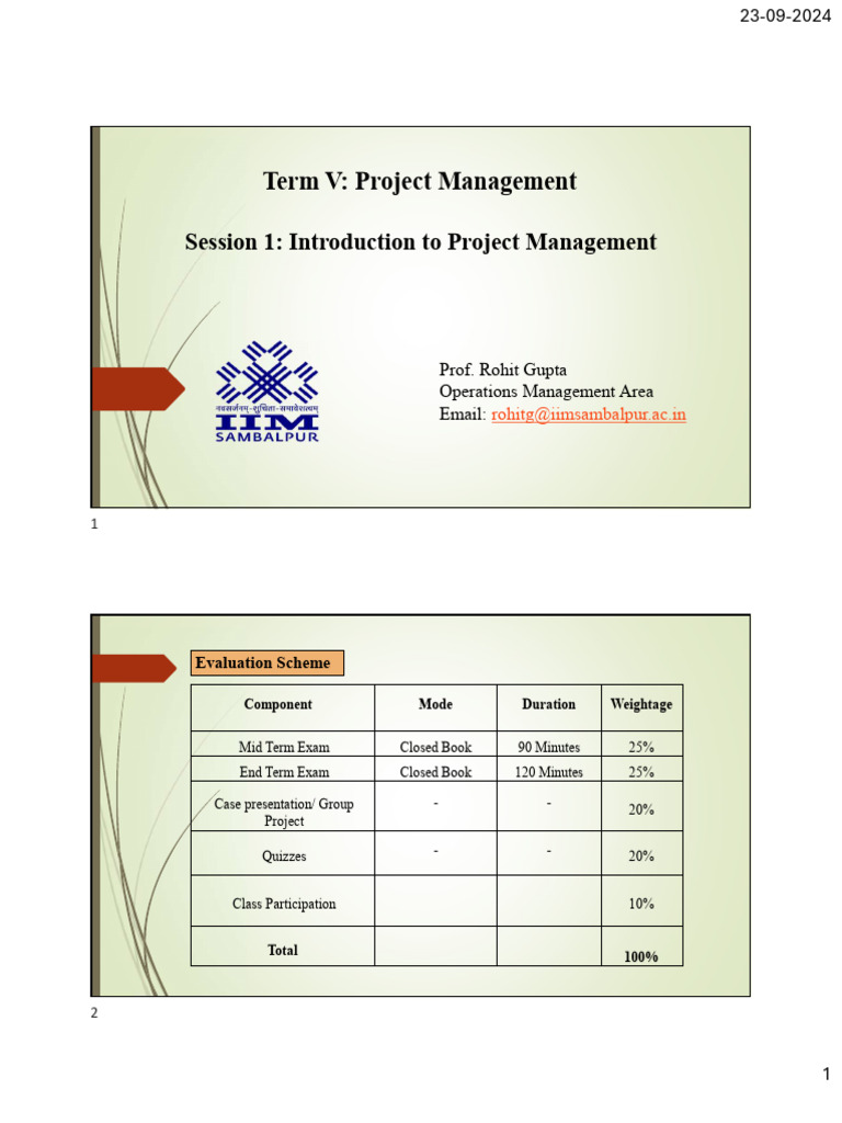 Session_1 | PDF | Entrepreneurship | Project Management