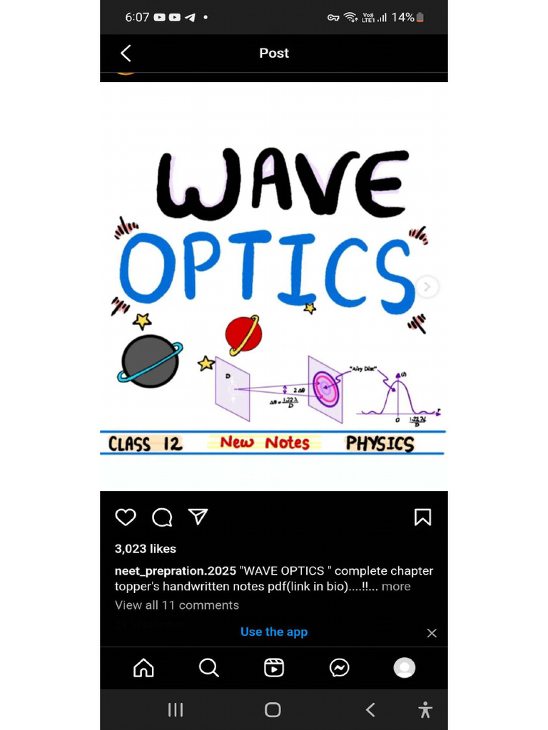 Wave Optics Concept | PDF