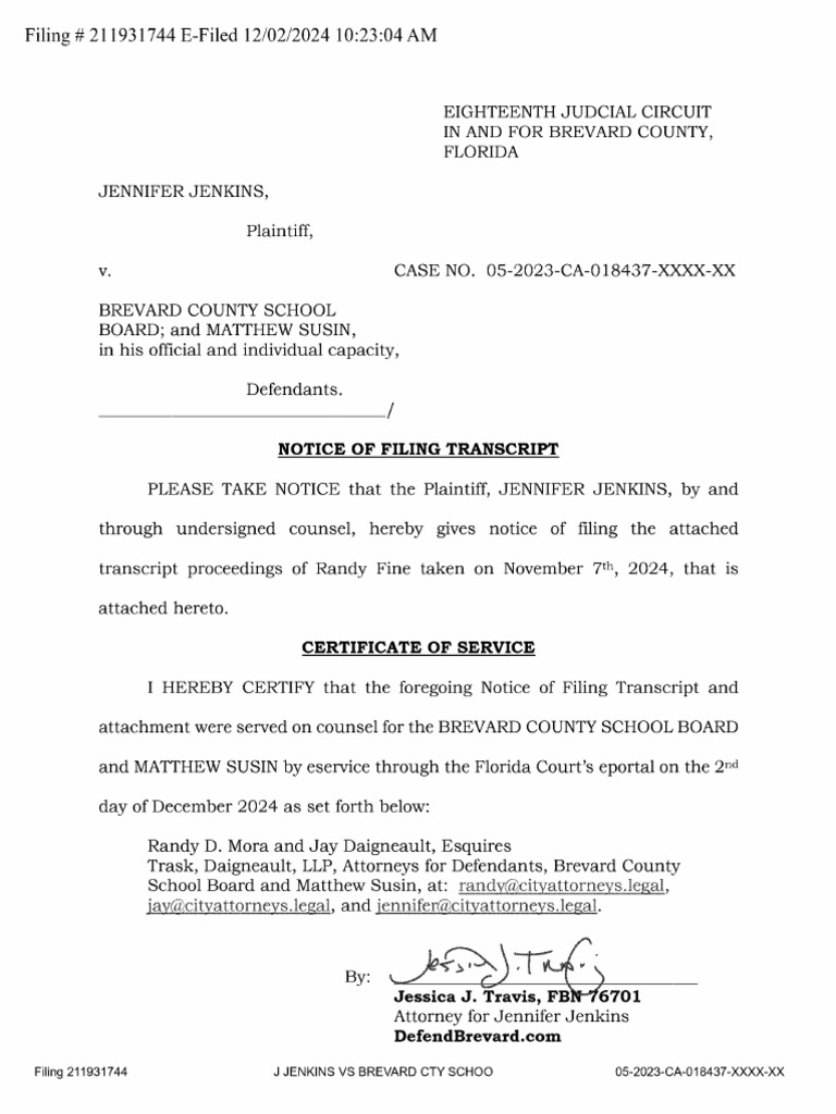 Randy Fine Deposition 11072024 | PDF