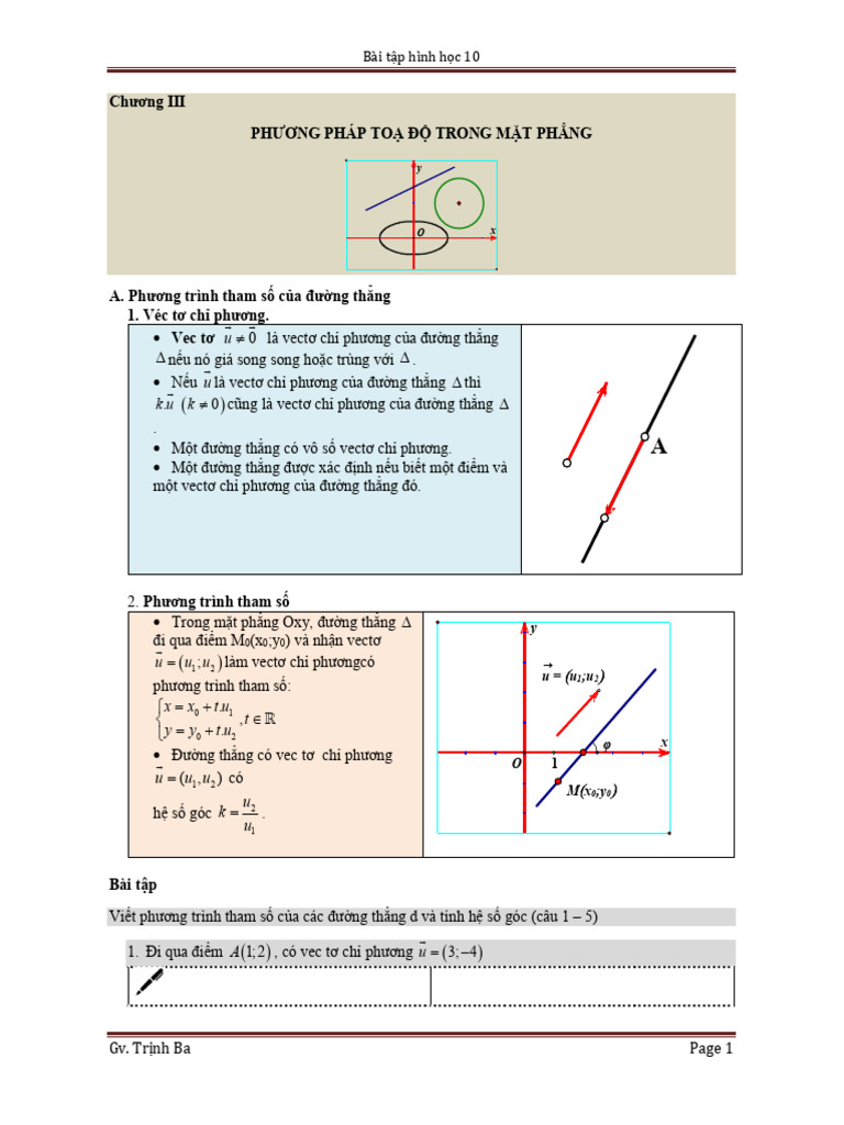 TBA CHUONG 3 HINH HOC 10 | PDF