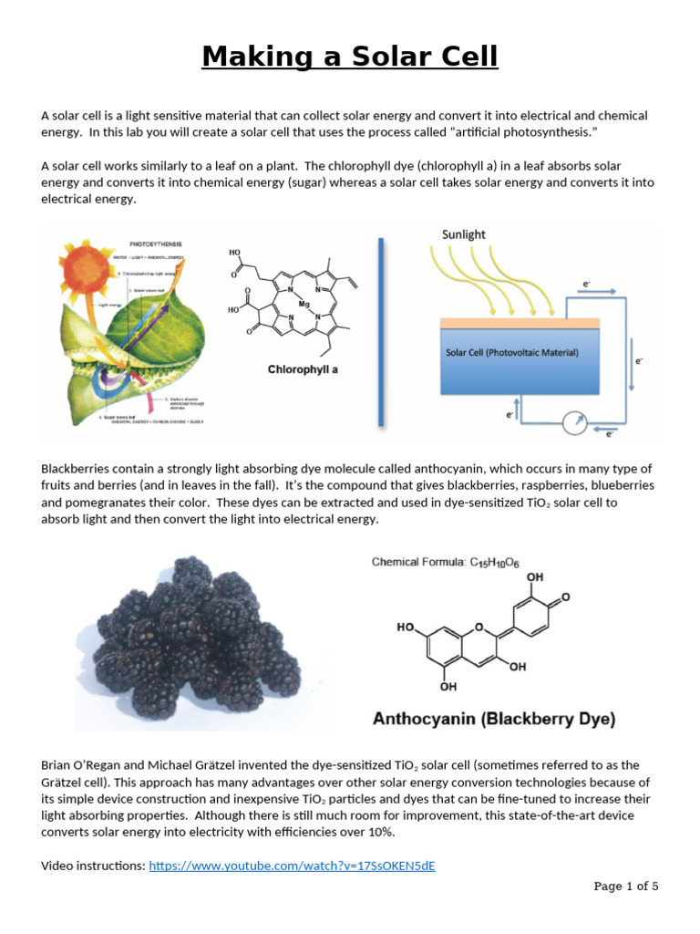 Making a Solar Cell | PDF | Solar Cell | Applied And Interdisciplinary Physics