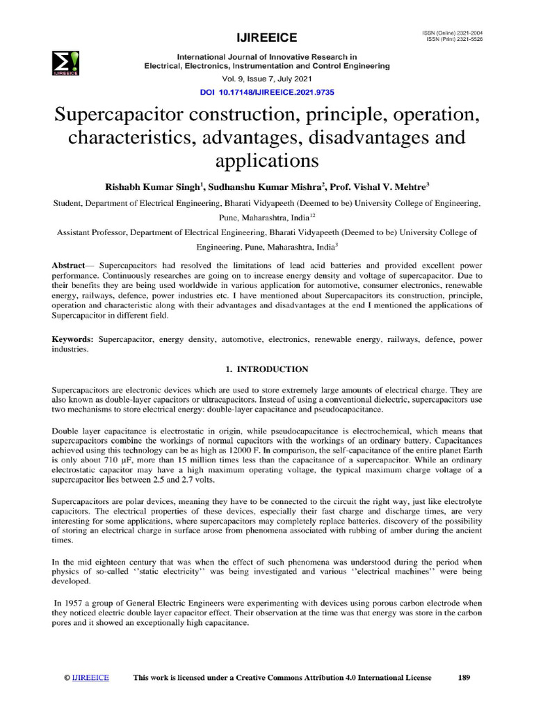 Supercapacitor | PDF