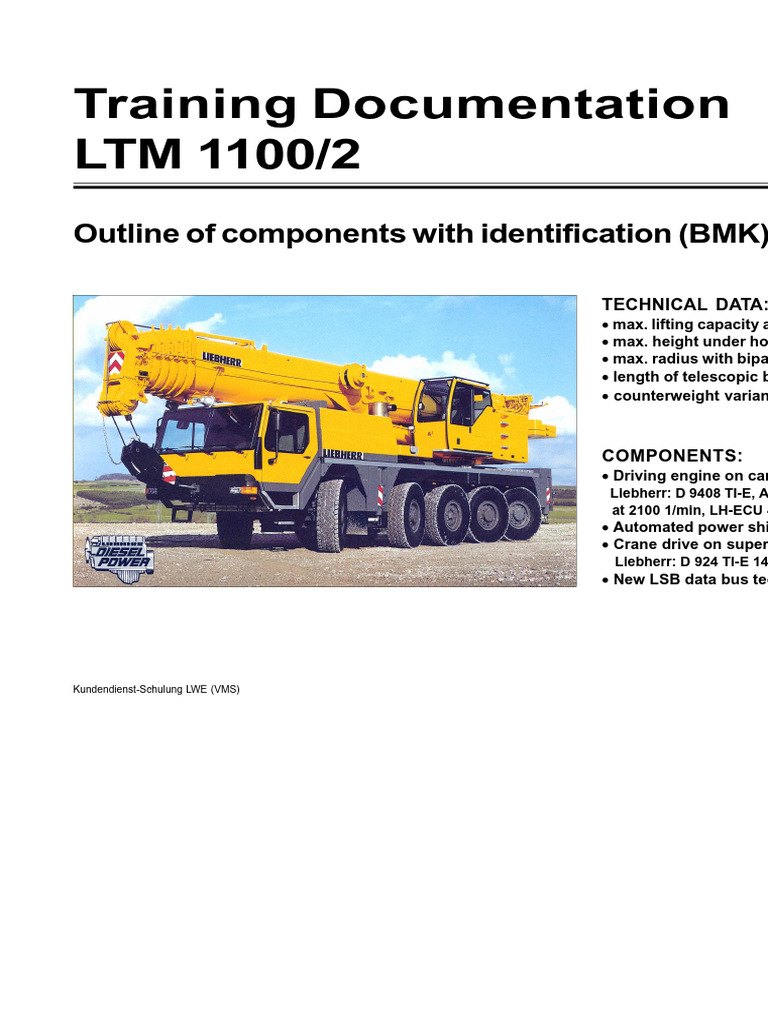 BMK 1100 2 GB | PDF | Crane (Machine) | Equipment